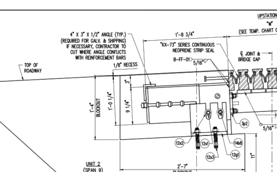 Modular Expansion Joint Systems: Can angle at back of support box be ...